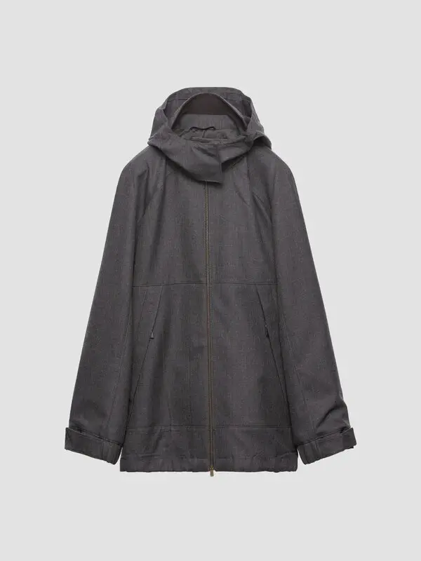 Prada Melange Hopsack Wool Jacket - Grey