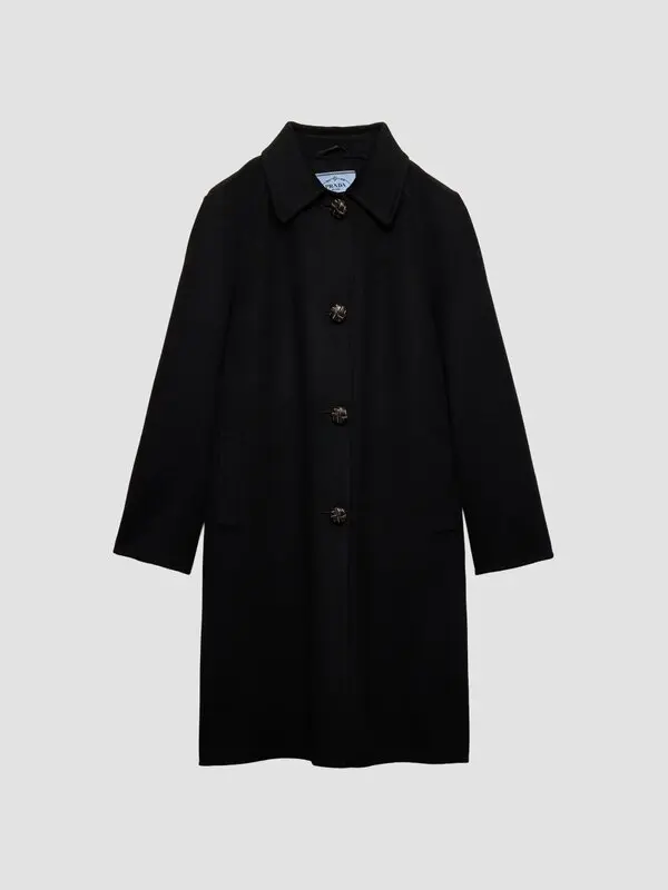 Prada Single-breasted Double Cashmere And Wool Coat