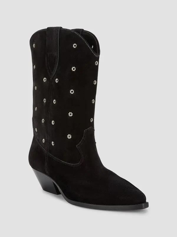 Isabel Marant Étoile Duerto 40mm Grommet Suede Cowboy Boots
