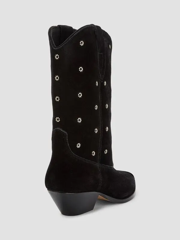 Isabel Marant Étoile Duerto 40mm Grommet Suede Cowboy Boots