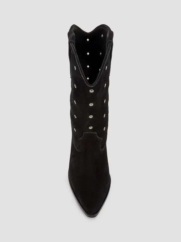Isabel Marant Étoile Duerto 40mm Grommet Suede Cowboy Boots