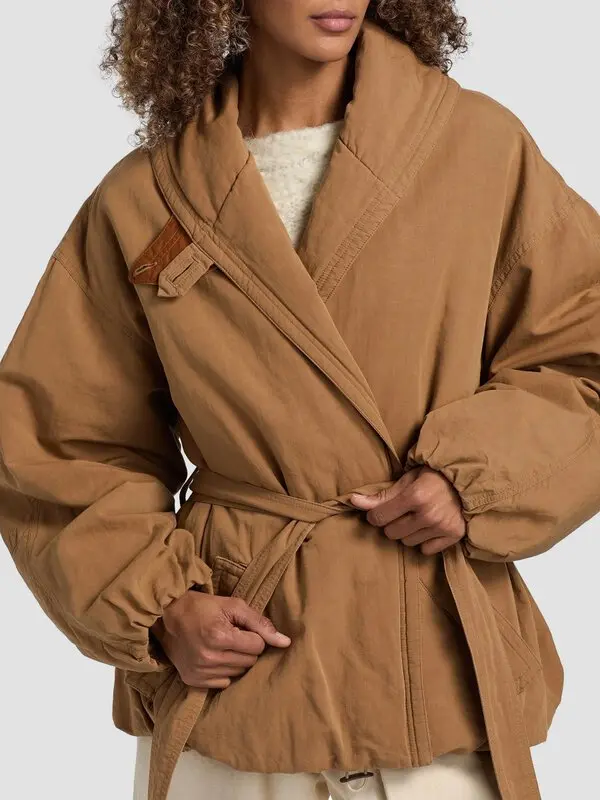 Isabel Marant Étoile Volinda Cotton-linen Belted Coat