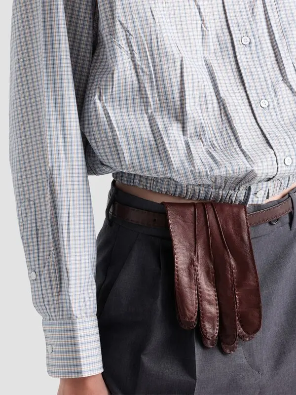 Prada Madras Fabric Shirt - Beige Multicolor