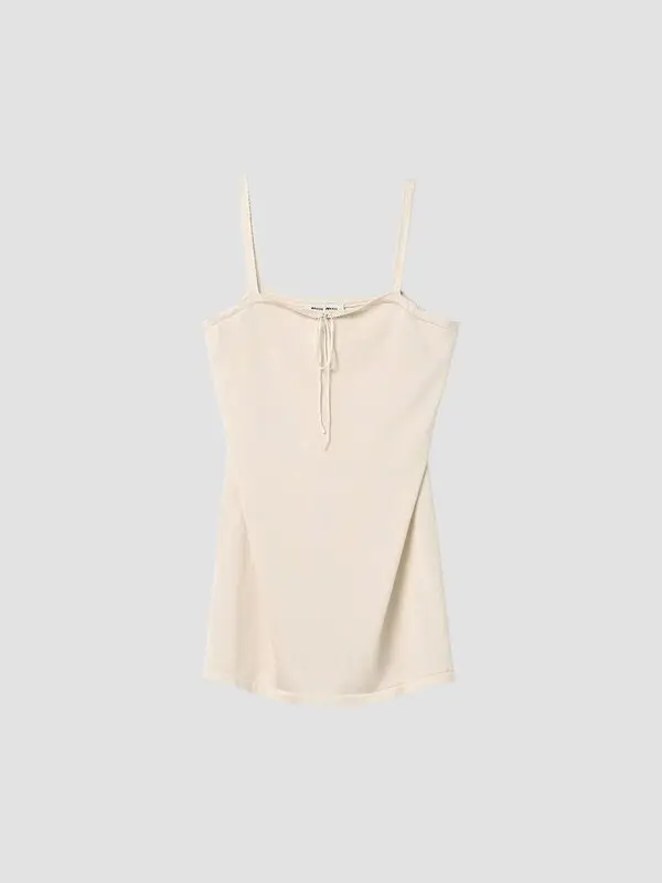 Miu Miu Silk Mini-dress - Beige