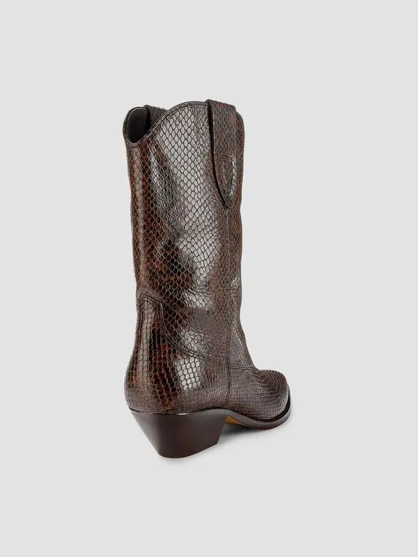 Isabel Marant Étoile Duerto 40mm Leather Cowboy Boots - Mocha