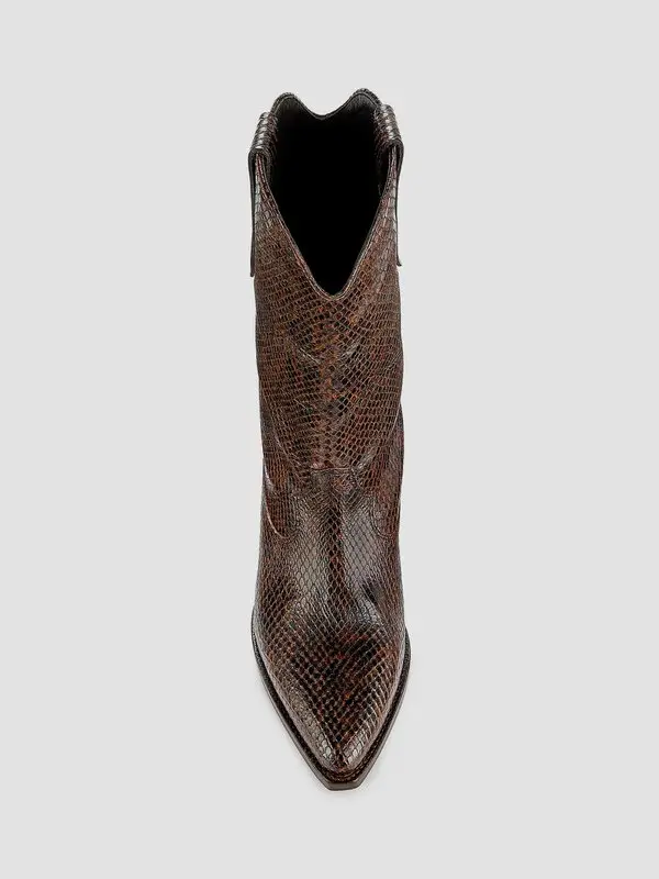 Isabel Marant Étoile Duerto 40mm Leather Cowboy Boots - Mocha