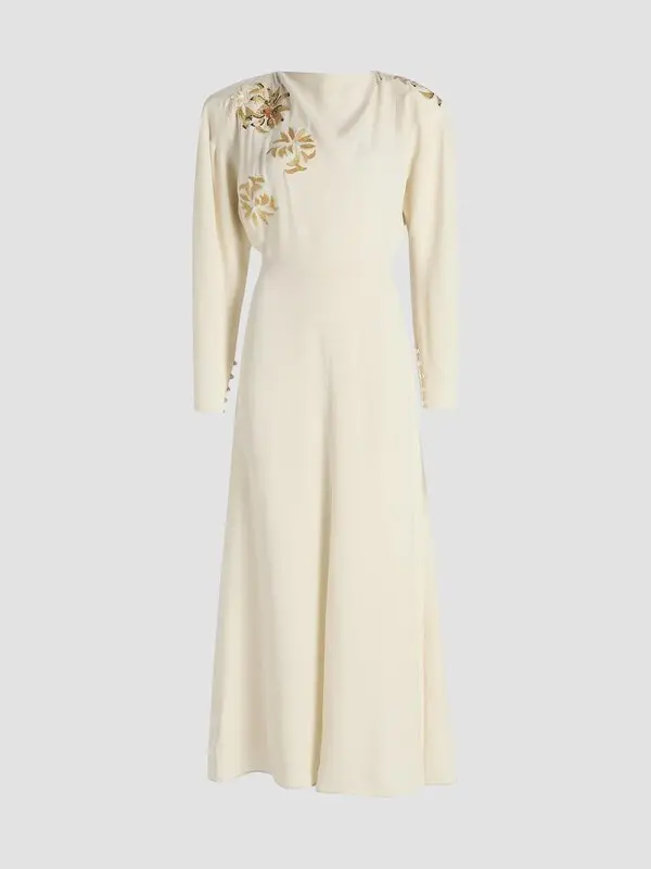 Isabel Marant Étoile Samsha Floral-embroidered Maxi Dress - Ecru