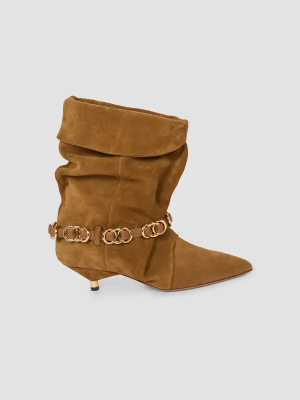 Isabel Marant Étoile Edrik Rings 45mm Suede Ankle Boots - Cognac