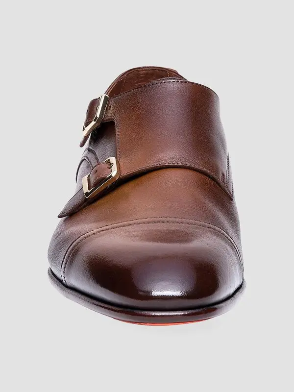 Santoni Adrian Monk-strap Leather Dress Shoes