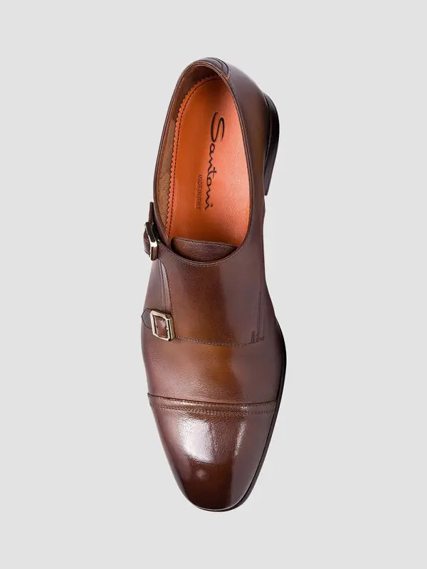 Santoni Adrian Monk-strap Leather Dress Shoes