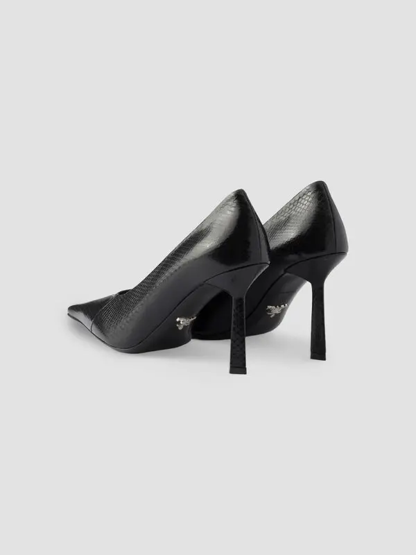 Prada Ayers Leather Pointy Toe Pumps