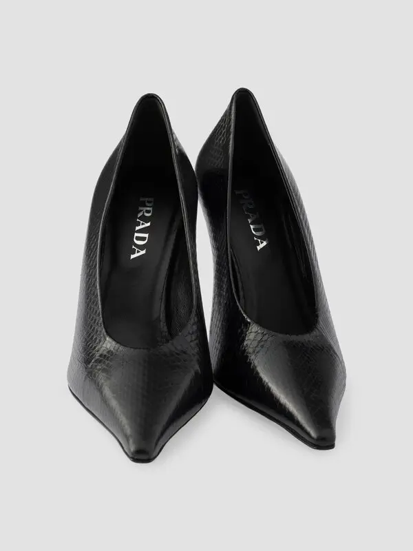 Prada Ayers Leather Pointy Toe Pumps