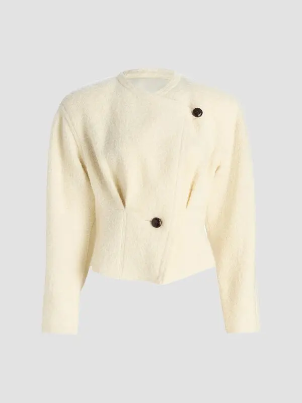 Isabel Marant Étoile Suna Wool-blend Asymmetric Jacket - Ecru