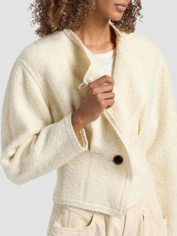 Isabel Marant Étoile Suna Wool-blend Asymmetric Jacket - Ecru