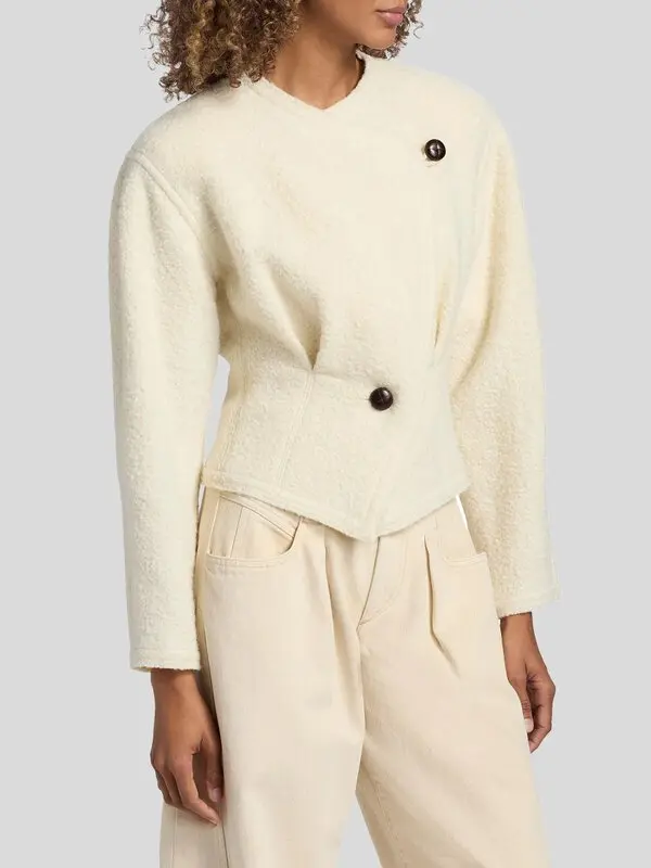 Isabel Marant Étoile Suna Wool-blend Asymmetric Jacket - Ecru