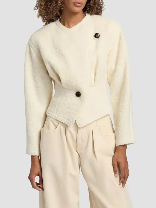 Isabel Marant Étoile Suna Wool-blend Asymmetric Jacket - Ecru