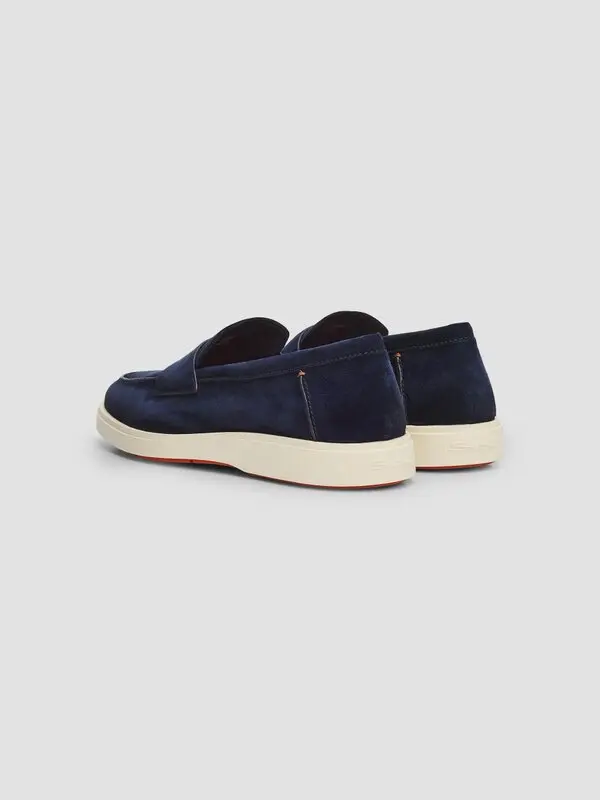 Santoni Revolve Suede Loafers - Blue
