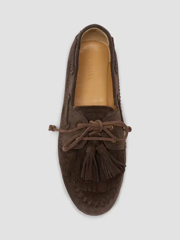 Isabel Marant Étoile Fersi Tassel-trim Suede Loafers