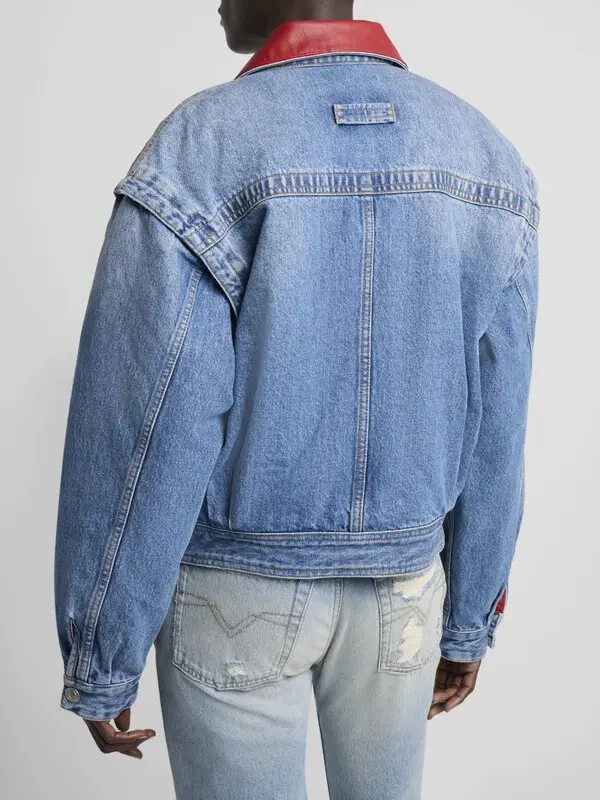 Isabel Marant Étoile Devyn Leather-trim Denim Jacket