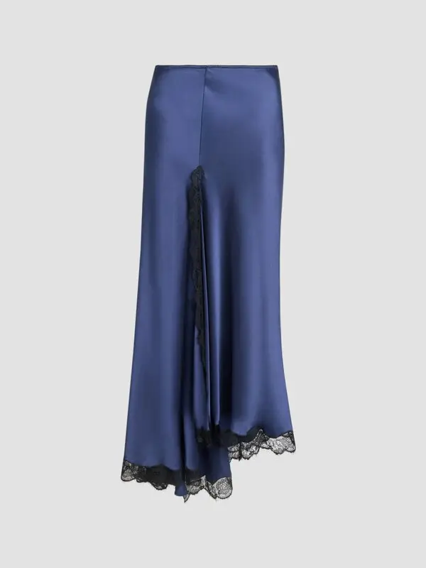 Isabel Marant Étoile Alexandra Silk Slip Maxi Skirt - Midnight