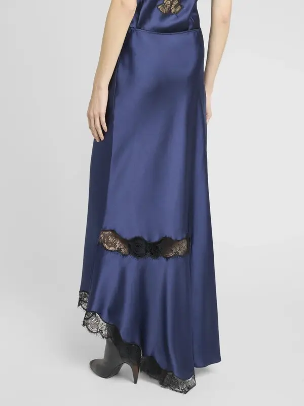 Isabel Marant Étoile Alexandra Silk Slip Maxi Skirt - Midnight
