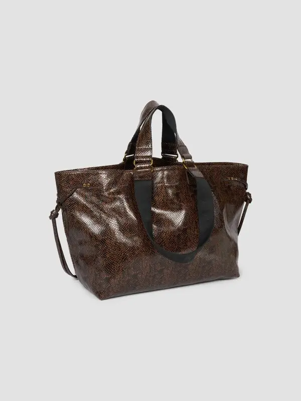 Isabel Marant Étoile Wardy Python-embossed Leather Tote Bag