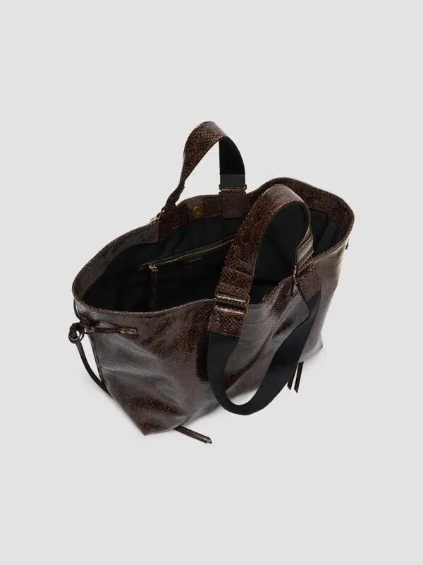 Isabel Marant Étoile Wardy Python-embossed Leather Tote Bag