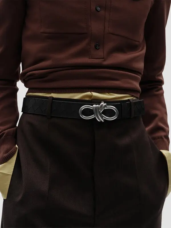 Bottega Veneta Andiamo Knot-belt Leather Belt
