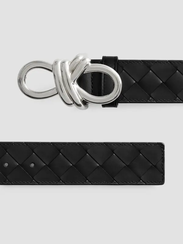 Bottega Veneta Andiamo Knot-belt Leather Belt