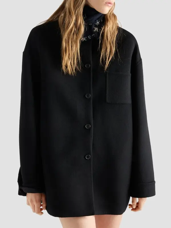 Prada Reversible Double Cashwool And Nylon Caban Jacket