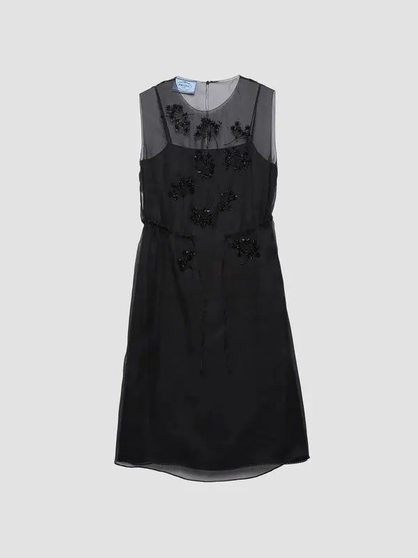 Prada Embroidered Silk Cigaline Dress
