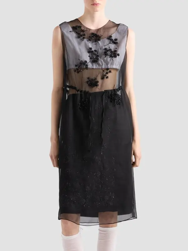 Prada Embroidered Silk Cigaline Dress
