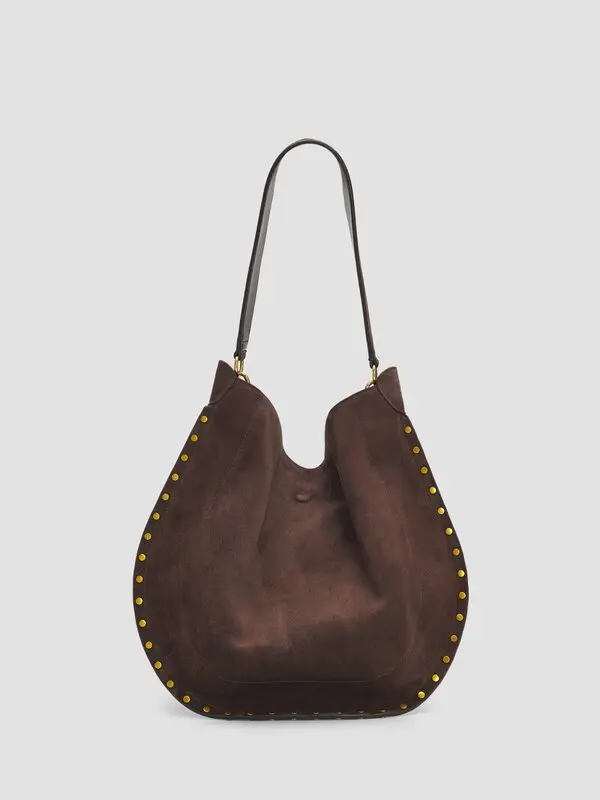Isabel Marant Étoile Oskan Hobo Soft Suede Shoulder Bag - Coffee