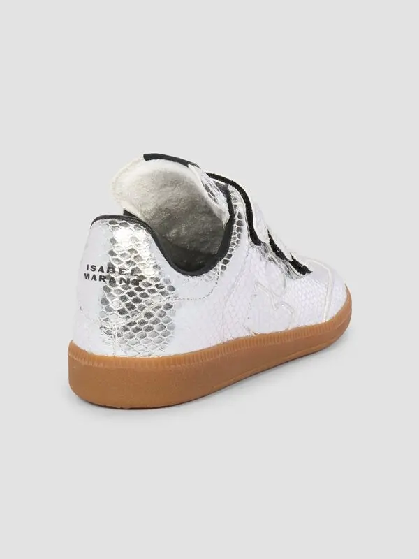 Isabel Marant Étoile Beth Snake-embossed Leather Low-top Sneakers