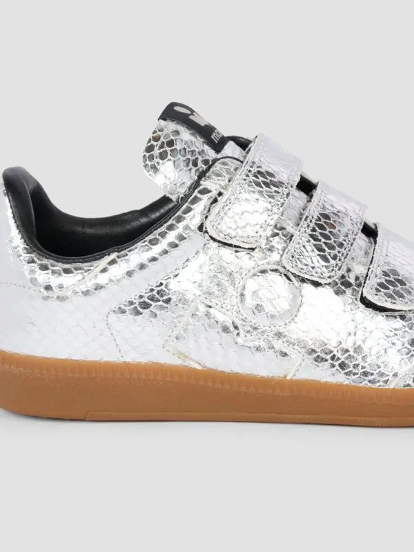 Isabel Marant Étoile Beth Snake-embossed Leather Low-top Sneakers
