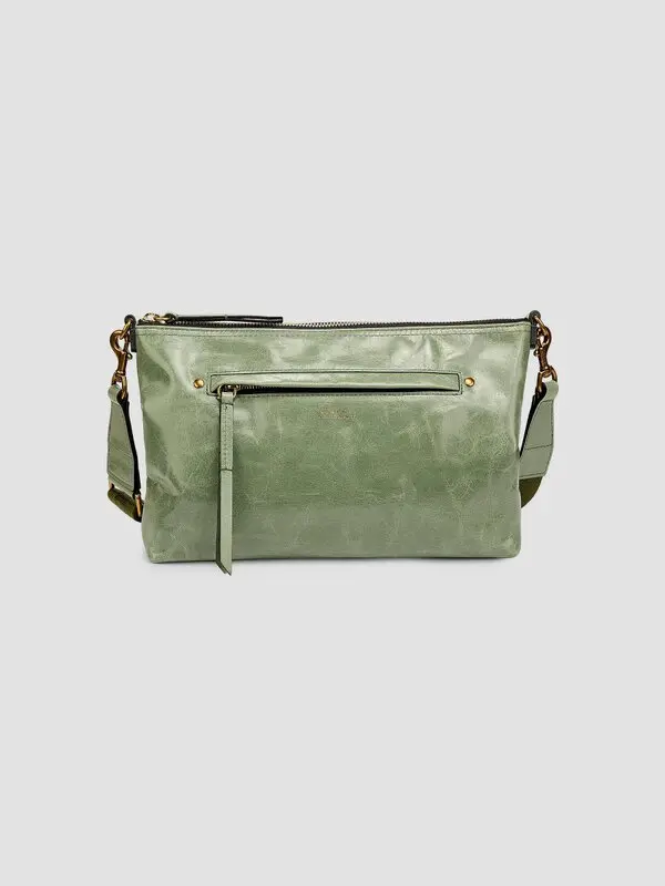 Isabel Marant Étoile Nessah Leather Shoulder Bag - Sage