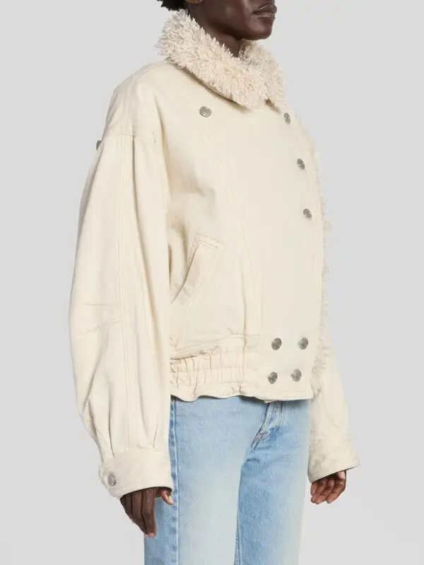 Isabel Marant Étoile Valineo Sherpa-lined Denim Jacket