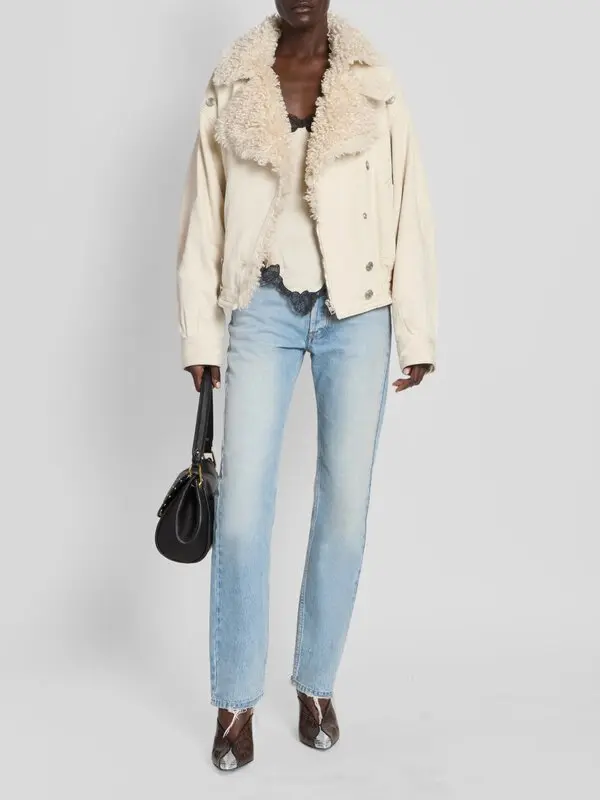 Isabel Marant Étoile Valineo Sherpa-lined Denim Jacket