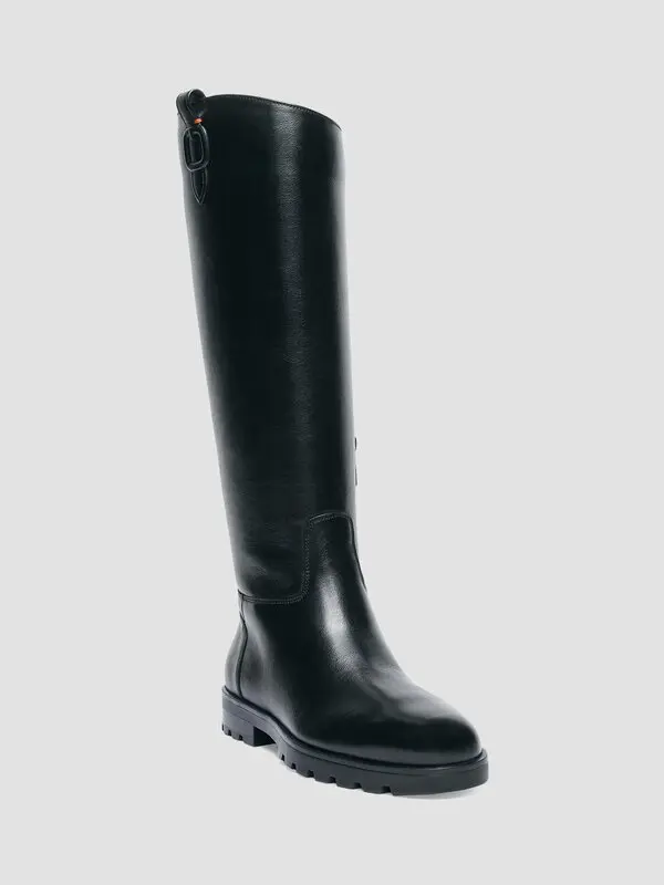 Santoni Bess Leather Knee-high Boots