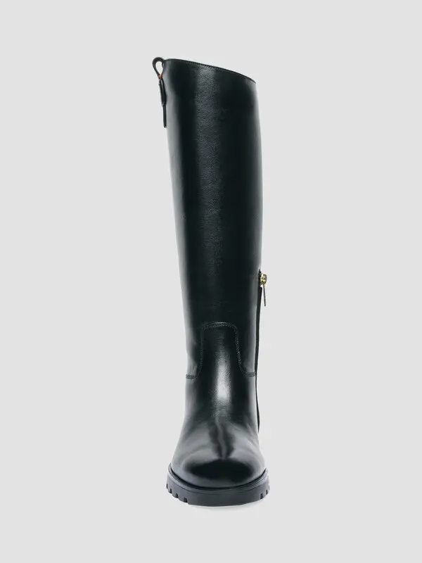 Santoni Bess Leather Knee-high Boots