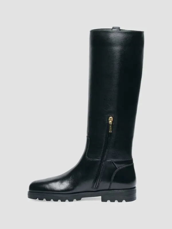 Santoni Bess Leather Knee-high Boots