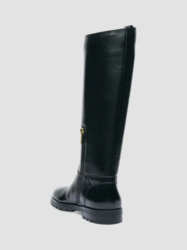 Santoni Bess Leather Knee-high Boots