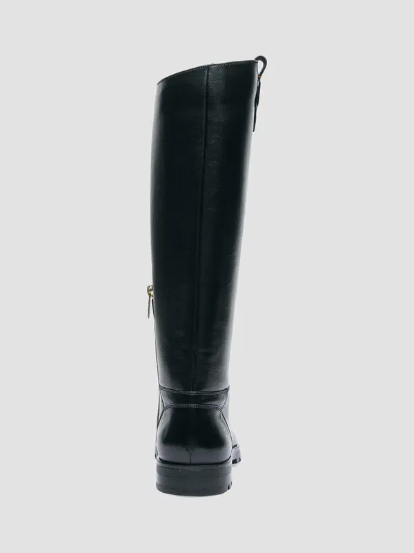 Santoni Bess Leather Knee-high Boots