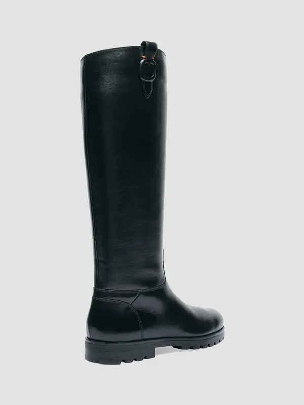 Santoni Bess Leather Knee-high Boots