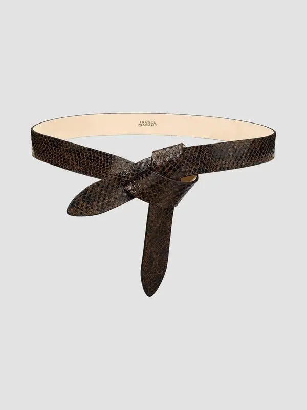 Isabel Marant Étoile Lecce Reversible Snake-embossed Leather Belt