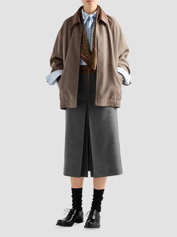 Prada Rush Stitch Midi Skirt