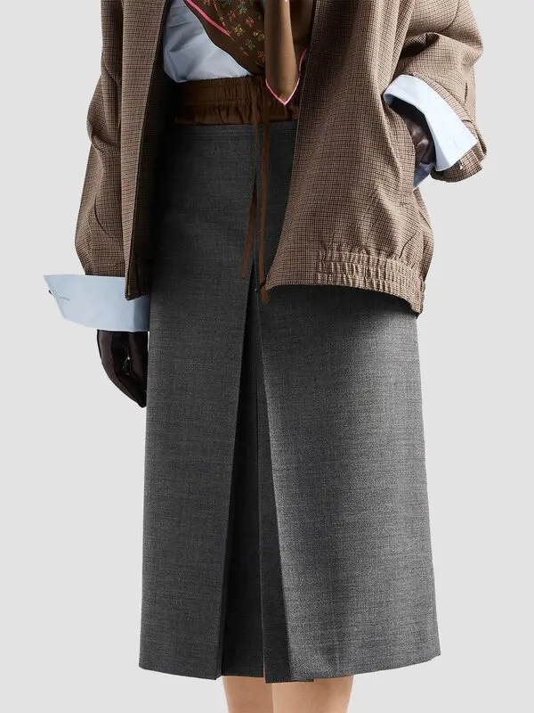 Prada Rush Stitch Midi Skirt