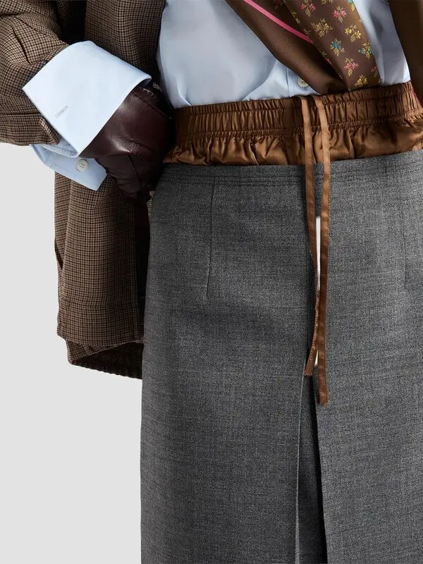 Prada Rush Stitch Midi Skirt