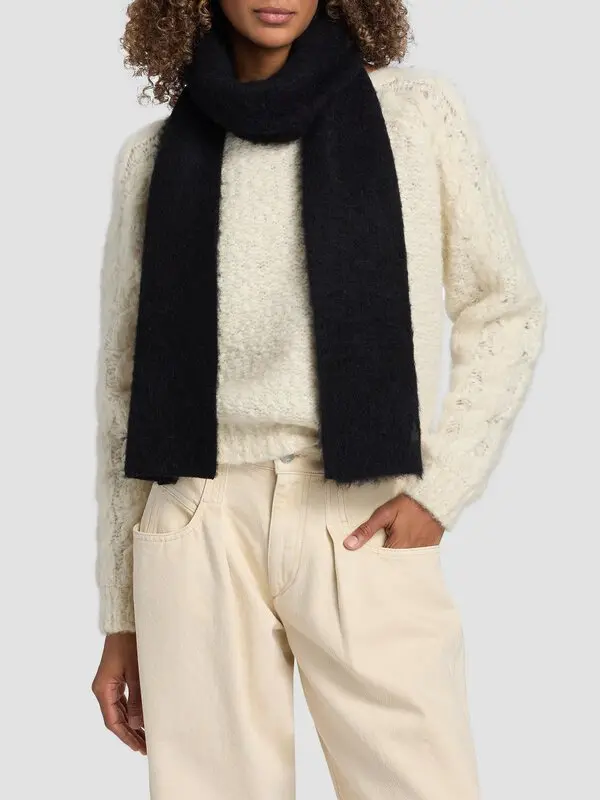 Isabel Marant Étoile Peliz Alpaca-blend Scarf - Black