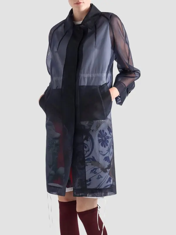 Prada Single-breasted Crinoline Coat